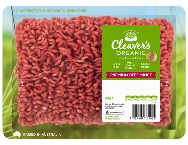Organic Premium Beef Mince - Cleavers Organic 500g | The Original ...